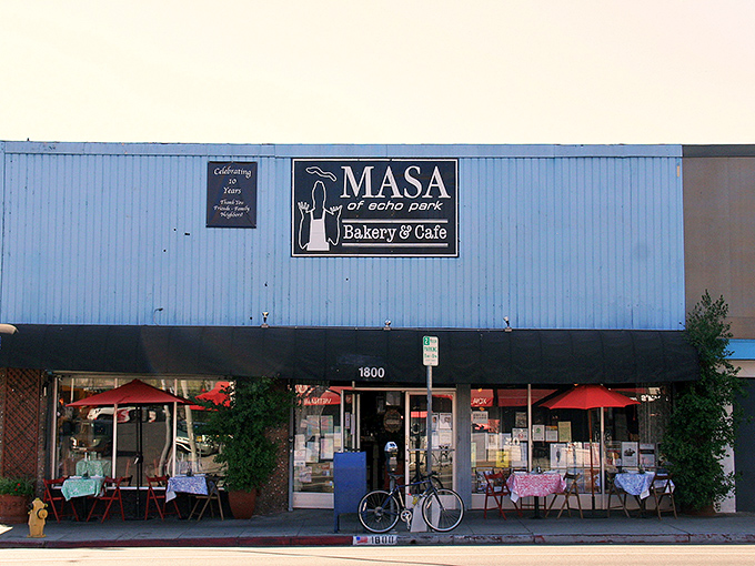 Masa's unassuming blue storefront hides Chicago-style treasures within. This Echo Park gem brings Midwest pizza philosophy to Los Angeles.
