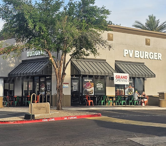 Paradise Valley Burger's modest storefront is the culinary equivalent of a poker face—hiding creative genius behind a simple exterior.