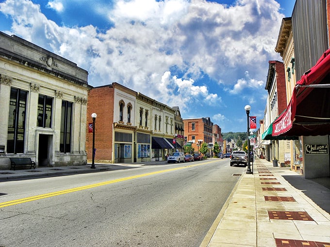 Sharon's charming streetscape offers a perfect backdrop for an afternoon of window shopping and people watching.