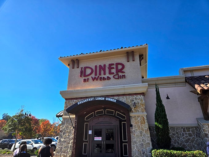 The Diner at Webb Gin brings upscale touches to classic comfort food—stone and stucco with a side of syrup.