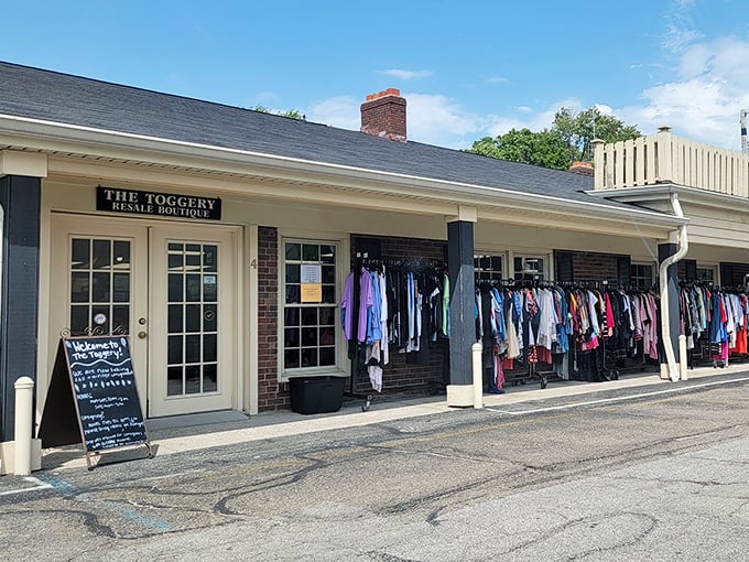 The Toggery displays its wares right out front—no secrets here, just great fashion finds waiting for their next adventure.