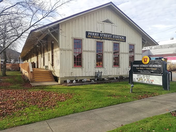 All aboard nostalgia! Titusville's Perry Street Station wears its railroad heritage like a comfortable old cardigan—familiar and full of stories.