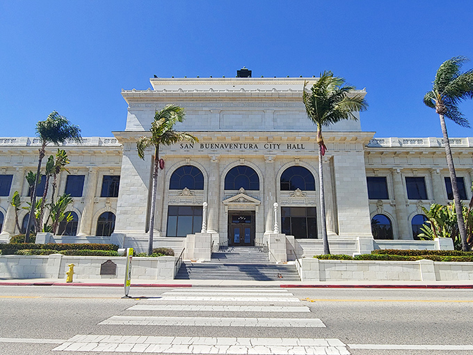 Ventura's stately City Hall stands as a testament to civic pride in a town where retirement dollars go surprisingly far.