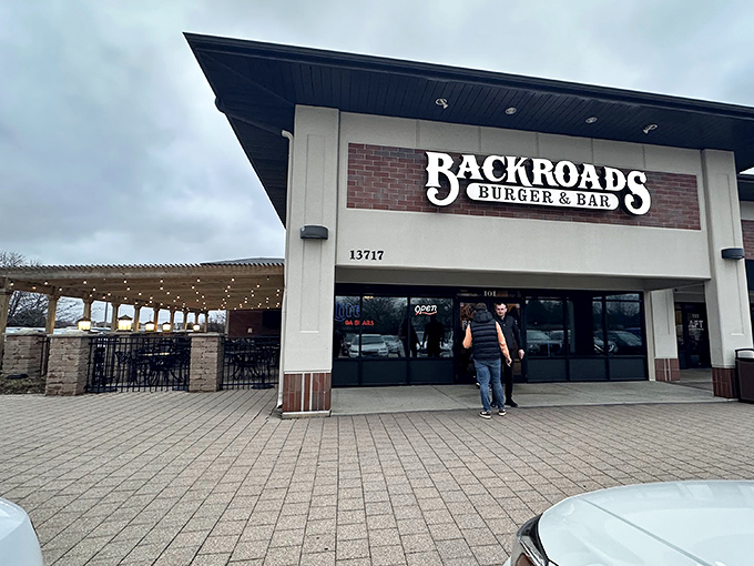 The perfect patio for enjoying hand-crafted burgers while contemplating life's important questions – like ordering seconds.