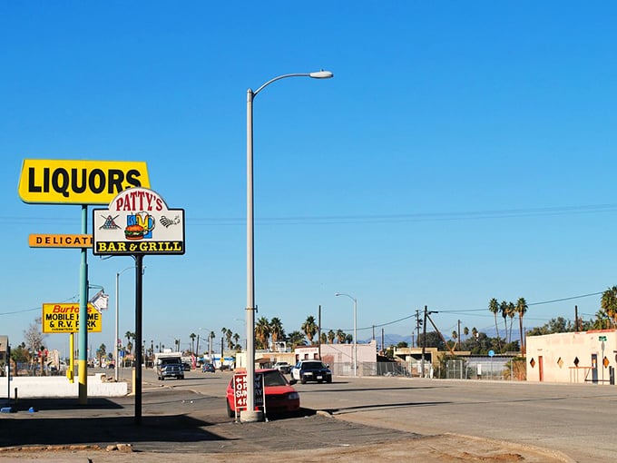 Patty's Bar & Grill stands as a testament to Blythe's practical approach to desert living. No tourist traps here—just honest food and honest prices.