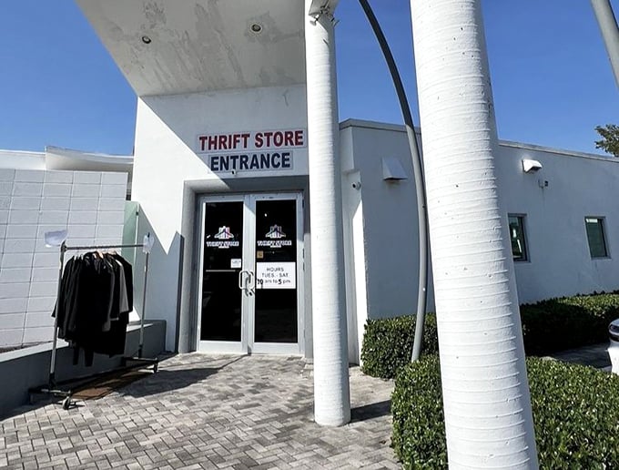 Clean lines and modern architecture prove that charity shopping doesn't have to sacrifice style for savings.