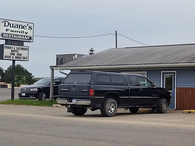 Duane's modest sign speaks volumes to those in the know—where rural Michigan gathers for comfort food that feels like home.