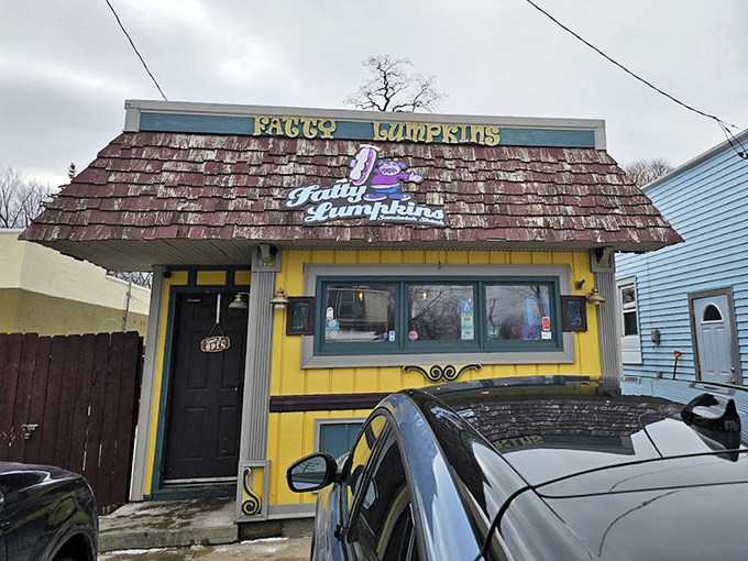 This cheerful yellow sandwich shack looks like it was designed by Wes Anderson – quirky outside, delicious inside.