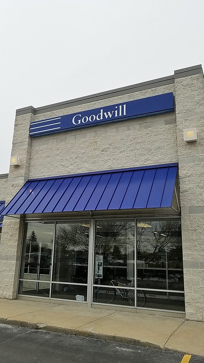 Clean lines and bright windows invite natural light into this Goodwill, where yesterday's items become tomorrow's treasures.