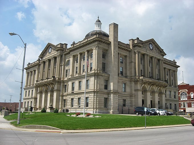 Huntington’s courthouse stands tall with classic grandeur—and not-so-classic costs. Civic beauty without the big-city budget bloat!