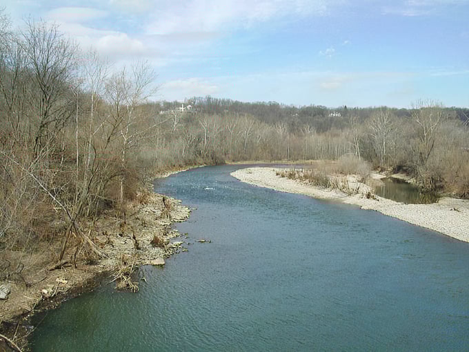 The Little Miami River offers Milford the kind of natural soundtrack that luxury sound machines try desperately to replicate.