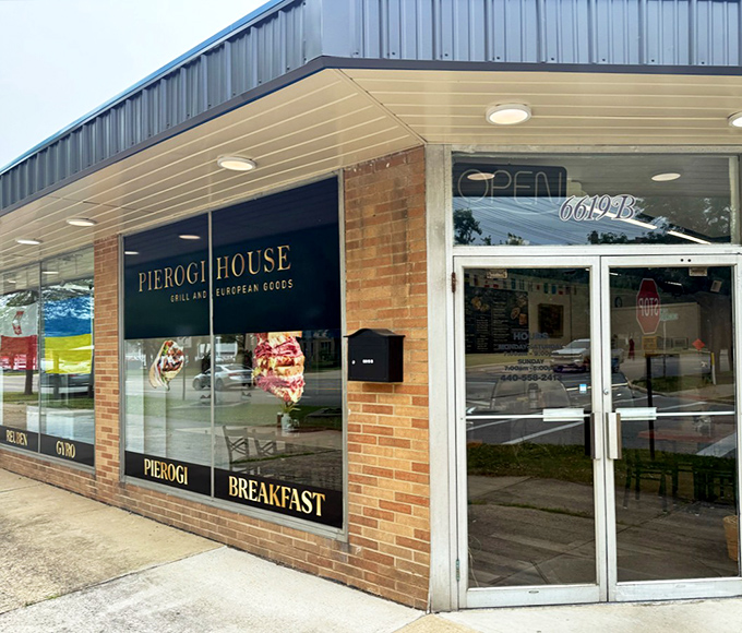 Clean lines and simple signage at Pierogi House let you know they're focused on what matters – what's inside those perfect dough pockets.
