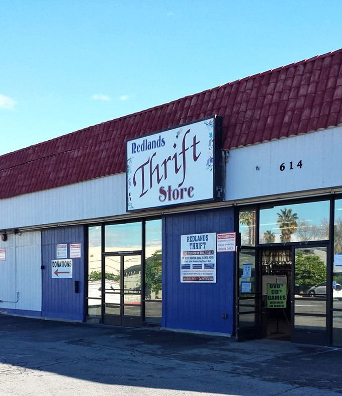 No fancy frills needed when the treasures inside speak for themselves. The Redlands Thrift Store keeps it refreshingly real.
