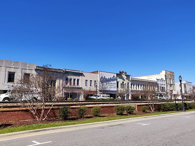 Rocky Mount's brick-paved downtown plaza offers a perfect spot for morning coffee or afternoon contemplation.