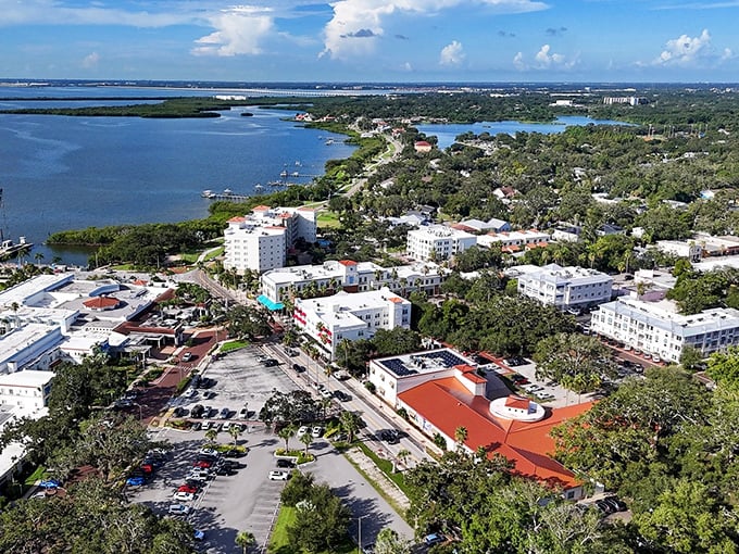 From above, Safety Harbor resembles a Mediterranean village that took a wrong turn and landed in paradise—complete with waterfront views!