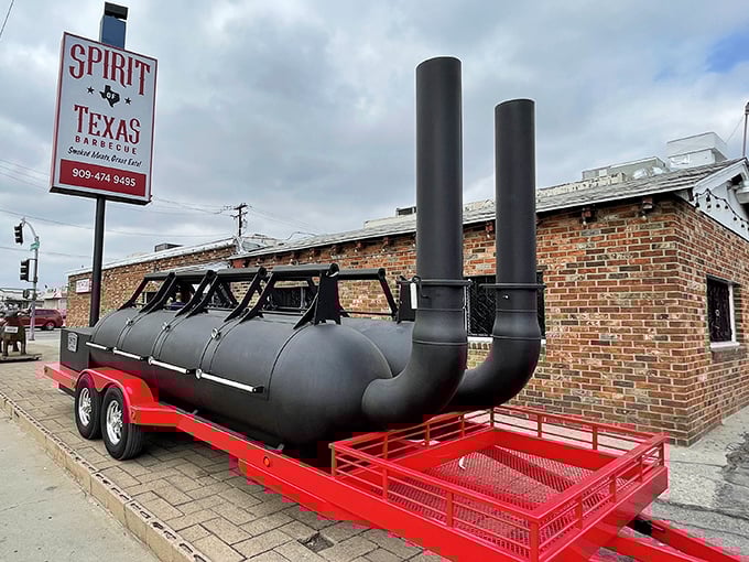 When your smoker is bigger than some food trucks, you're making a statement. Spirit of Texas brings the Lone Star State to San Bernardino, one massive smoke ring at a time.