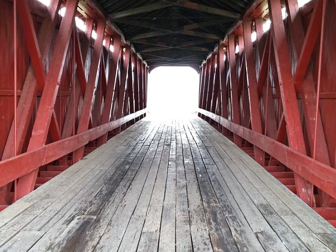 Walking through feels like entering a wooden cathedral where every beam tells a story.