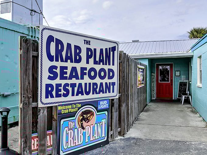 This little blue building holds big flavors – proof that great food needs no fancy facade.