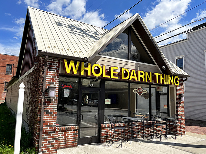 The bright yellow lettering practically shouts what locals already know—this place takes sub sandwiches very seriously.