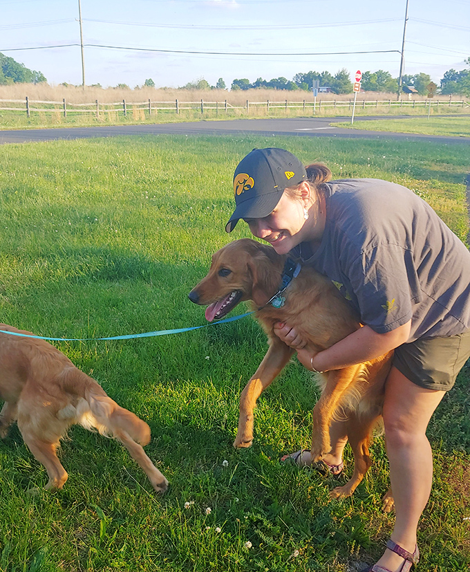 Four-legged friends find paradise in the park's open spaces—where tails wag freely and city stresses dissolve into the grass.