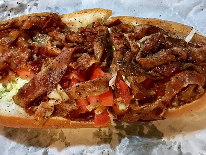 This isn't just a BLT – it's a celebration of bacon, crisp vegetables, and perfect proportions. Simple ingredients elevated to sandwich stardom.