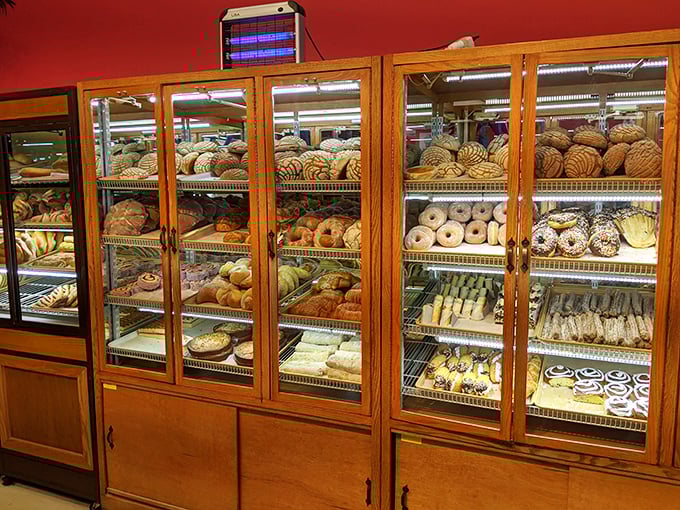 Behind this glass lies the kind of bakery case that makes you forget all about that diet you started Monday.