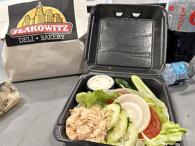 Even their takeout presentation shows respect for the ingredients—this tuna salad isn't just lunch, it's a portable celebration.