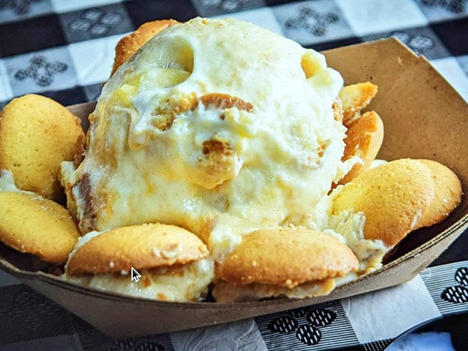 Banana pudding that would make your grandmother both proud and jealous. Those vanilla wafers standing guard around creamy paradise.