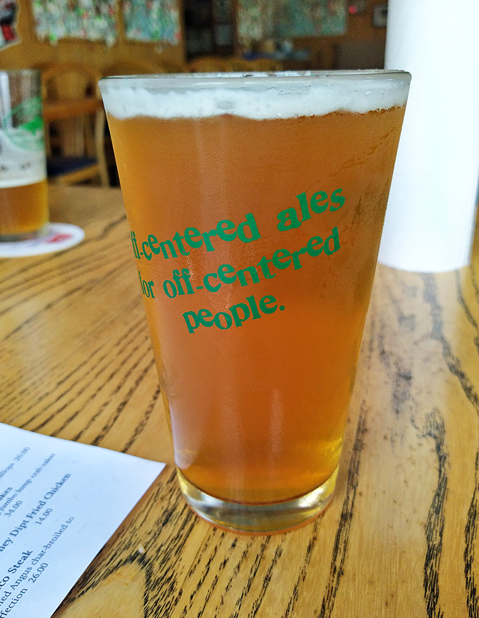 "Off-centered ales for off-centered people" – the perfect liquid companion for a feast where conformity is nowhere on the menu.