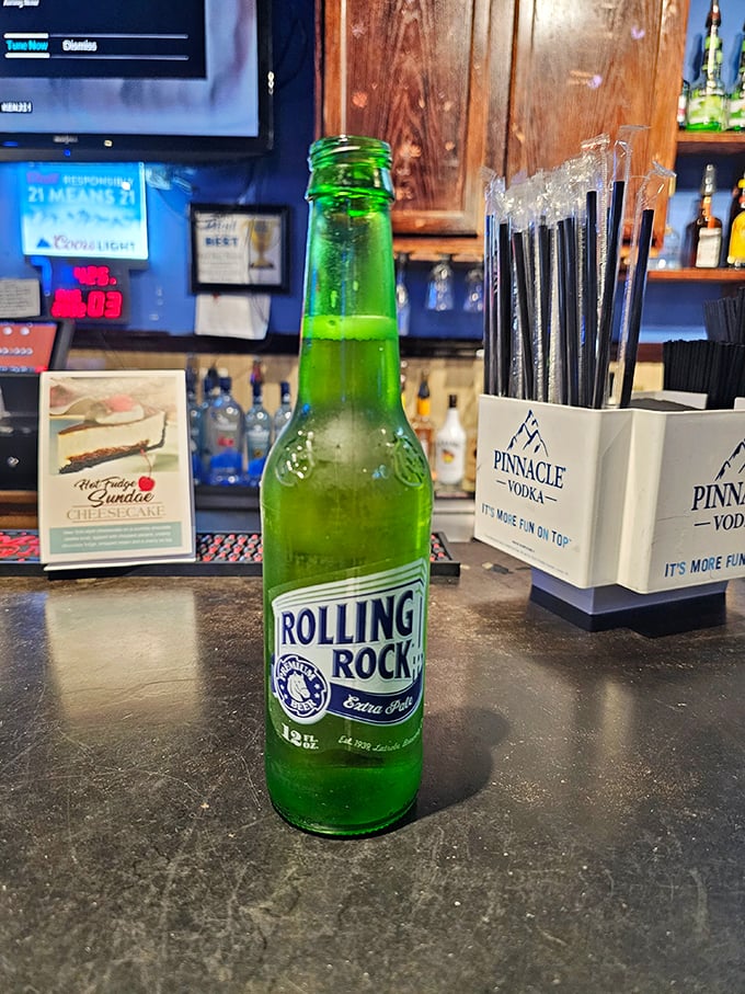 Nothing complements Pennsylvania comfort food like a cold Rolling Rock. This isn't just beer—it's liquid tradition in a perfectly green bottle.