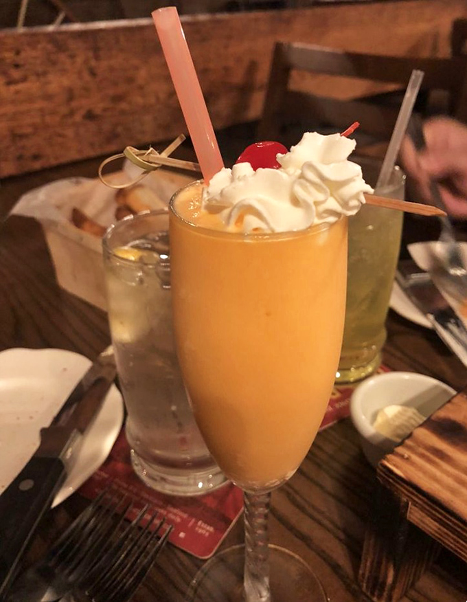 The kind of drink that makes you forget you're in Ohio, not Miami—sunshine in a glass with a cherry on top.