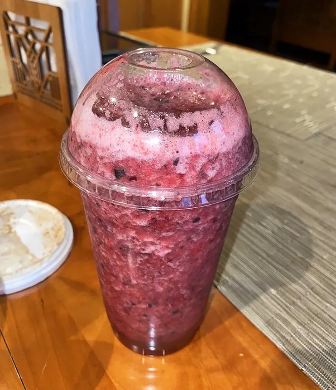 This Berry Blast smoothie isn't just a drink, it's practically a fruit orchard in a cup—minus the manual labor.
