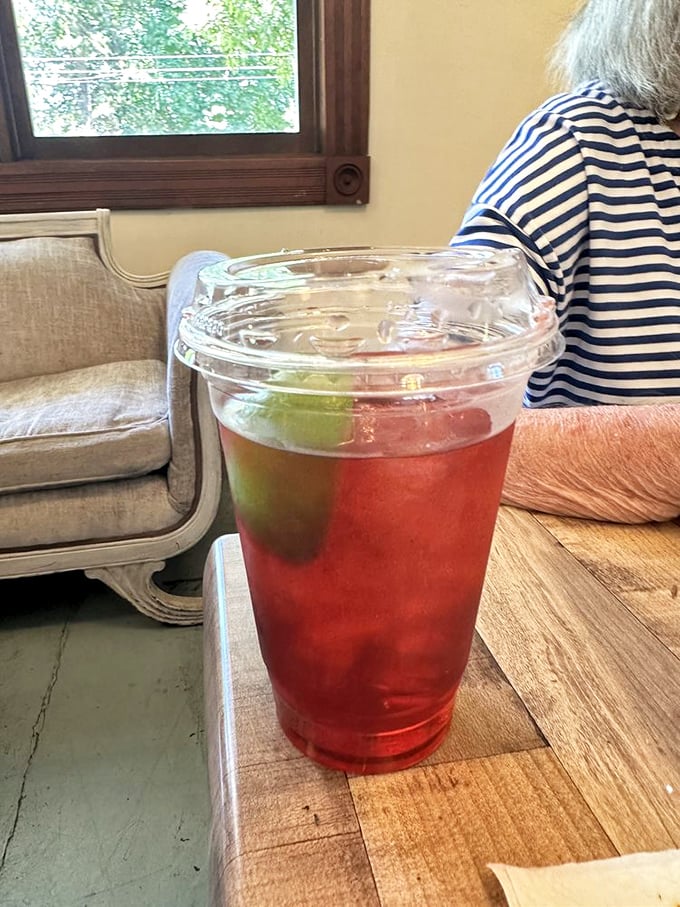 This isn't just iced tea—it's summer in a cup. The perfect companion while you contemplate which pastry deserves your attention next.