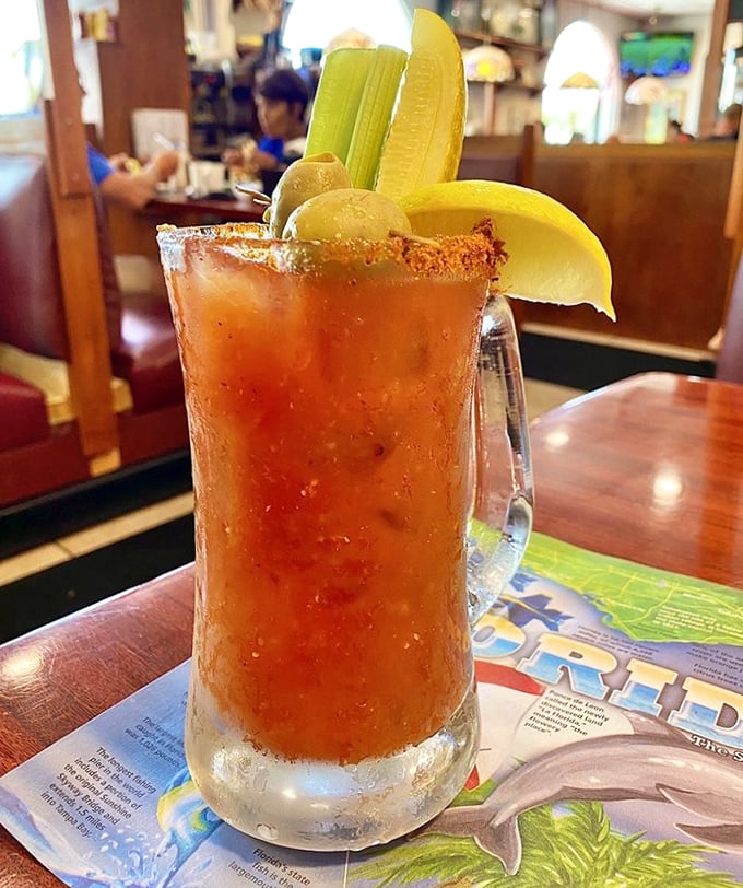 Not just a Bloody Mary—it's a liquid salad with enough garnish to count as your daily vegetable intake.