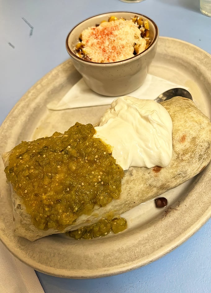 The Bluebird Burrito wraps Southern hospitality and Southwestern flair into one satisfying breakfast package of happiness.