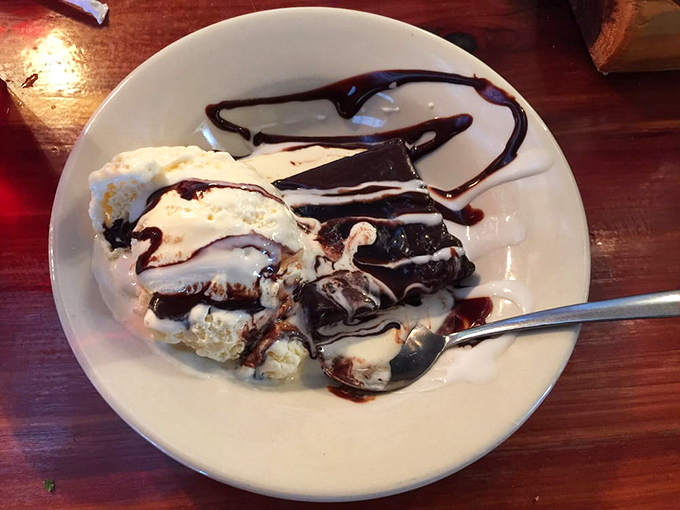 Dessert that doesn't mess around—a warm brownie meets cold ice cream in a romance sweeter than any Hallmark movie.