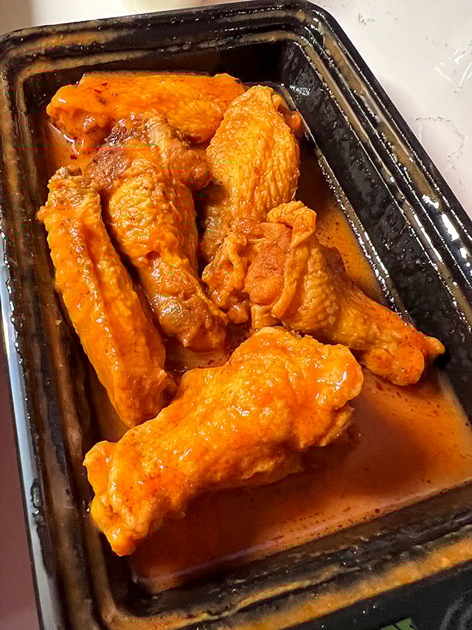 Buffalo wings that don't play second fiddle to the pizza. These saucy sidekicks deserve their own standing ovation.