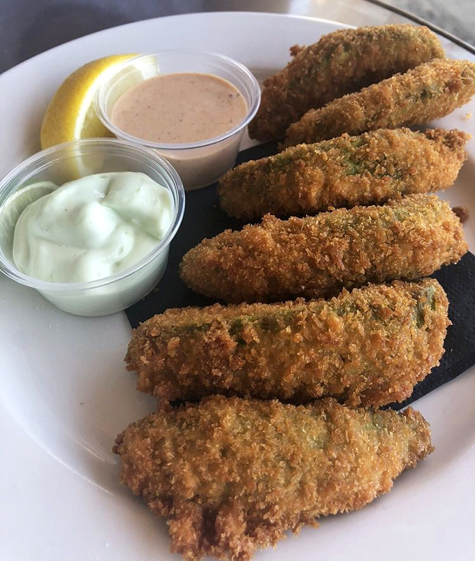 California Avocado Fries—where healthy fat meets unhealthy cooking method in a marriage so perfect it should have its own reality show.