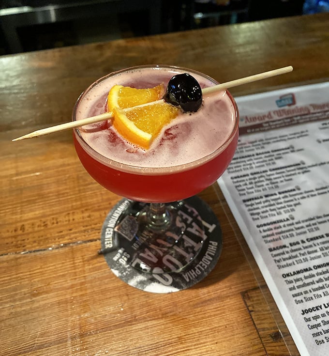 A cherry sour cocktail that's as photogenic as it is delicious – the perfect Instagram-worthy liquid refreshment.