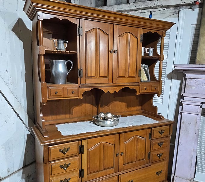 A china hutch that could make your grandmother weep with joy – or jealousy, depending on her mood.