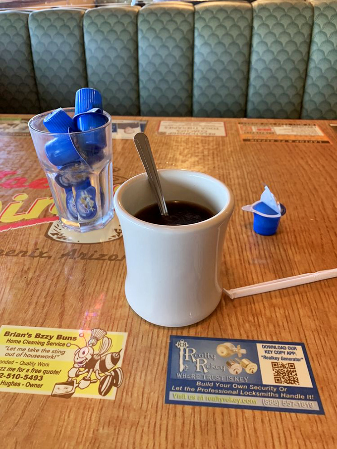 That first cup of diner coffee—the liquid alarm clock that somehow tastes better surrounded by the ambient symphony of clattering plates.