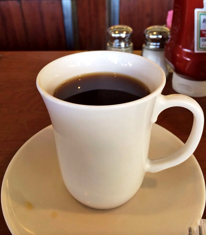 This isn't just coffee – it's morning salvation in ceramic form, the kind that doesn't need fancy latte art to get the job done.