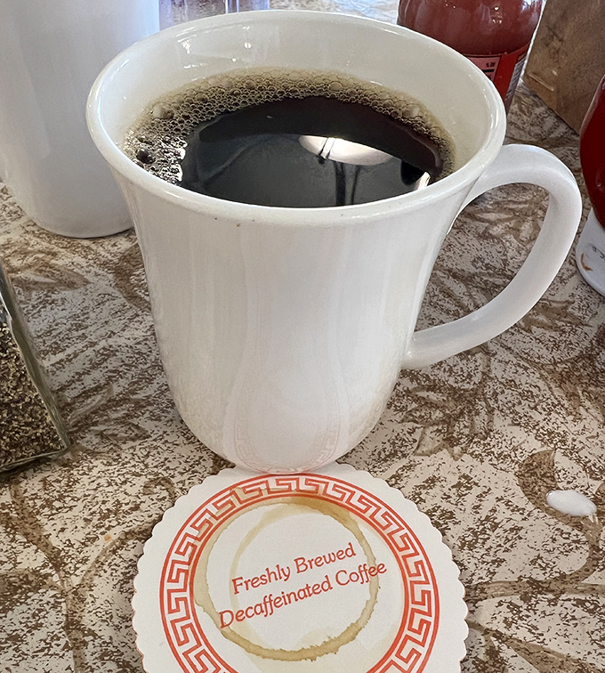 Even their coffee comes with a promise—a simple, honest cup that reminds you why people gathered around this drink long before fancy espresso machines.