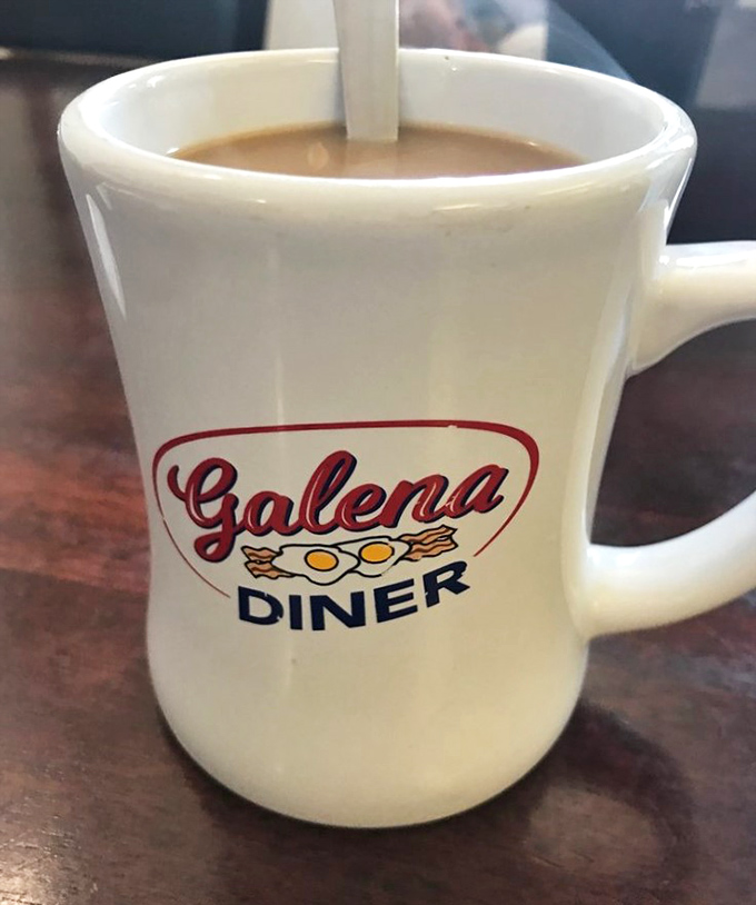 The diner's signature mug—complete with sunny-side-up eggs in the logo—delivers that life-affirming elixir we all need before attempting human interaction.