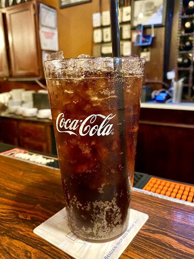 Even the classic Coca-Cola gets the royal treatment here, served in a glass that reminds you some traditions need no improvement.