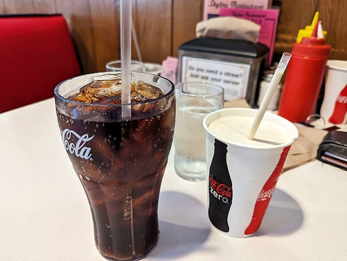 The classic combo of ice-cold Coke and a vanilla malt—proof that sometimes the simplest pleasures have the most staying power.