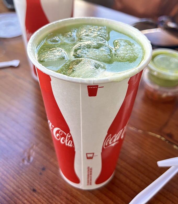 The lime-green agua fresca – nature's air conditioning in a cup and the perfect foil to spicy Mexican cuisine.