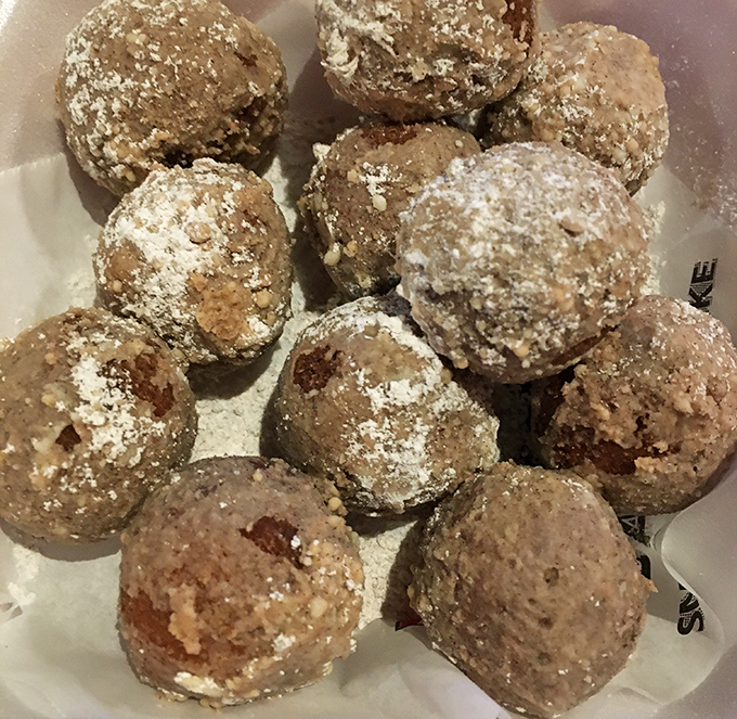 Donut holes that look like they've been dusted with barbecue fairy dust – the perfect sweet counterpoint after a savory smoke session.