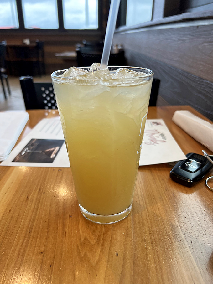 A tall, refreshing beverage that says, "Yes, you deserve this after that conference call that could have been an email."