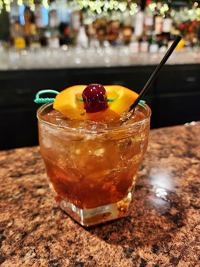 An Old Fashioned that understands tradition isn't boring—it's timeless. That cherry isn't garnish; it's the exclamation point.